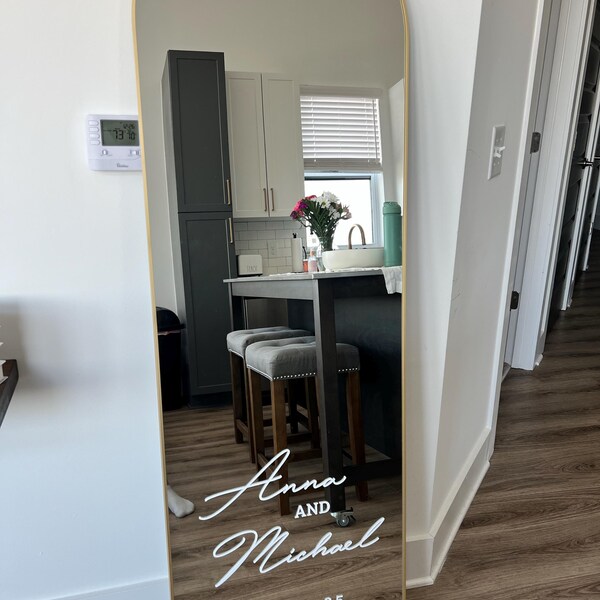 Custom Wedding Mirror Decal, Shower, Parties, Events, Personalized ...