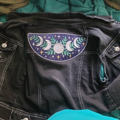 Moon Phases Large Back Patch Iron on Embroidered Patches for Jackets ...
