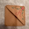 Floral Corner Bookmark Satin Stitch, Digital Files, Machine Embroidery ...