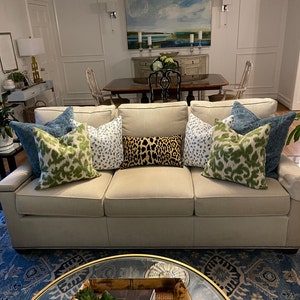 Decorative Blue Cheetah Spotted Throw Pillow Cover Blue - Etsy