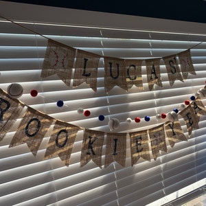 Baseball Garland, Baseball Teams, Felt Ball Garland, Sports Garland ...