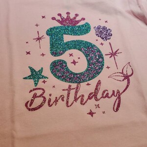 Mermaid 5th Birthday Svg Five Mermaid Number Svg - Etsy