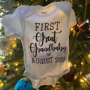 First Great Grandbaby Custom Pregnancy Announcement Baby Reveal Gift ...
