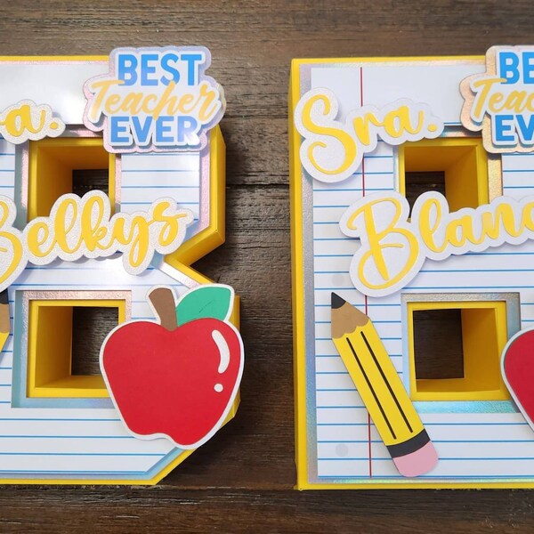 Teacher 3D Letters| Teacher Appreciation Gift| Teacher Gifts ...