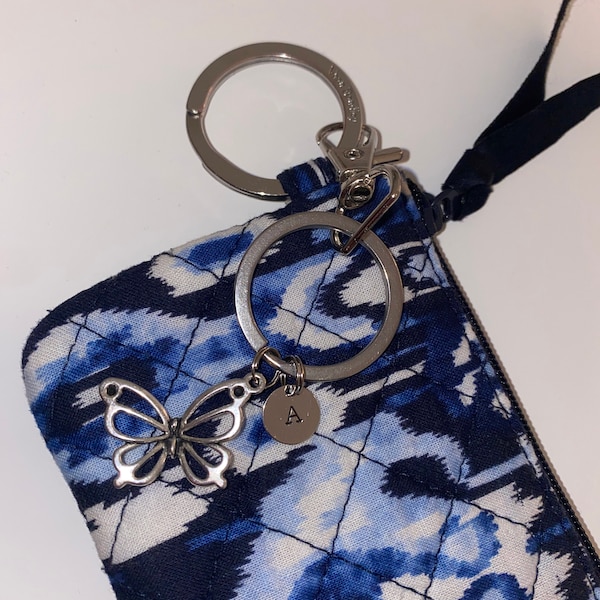 Silver Butterfly Charm Keychain, N131B - Etsy