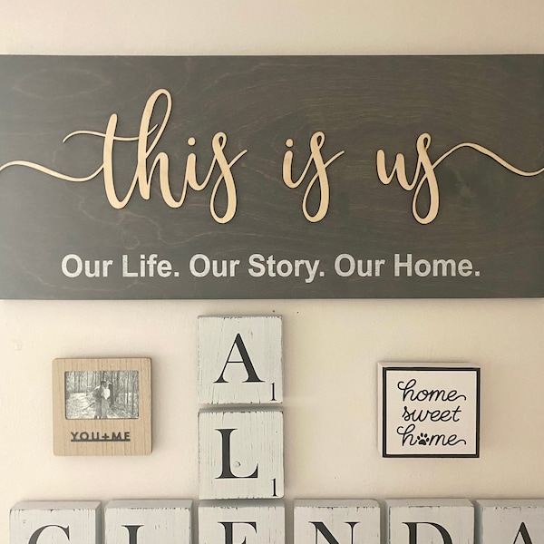 This is Us Sign Custom Wood Sign Rustic Home Decor Our First Home Our ...