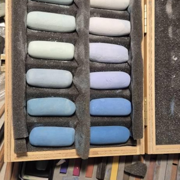 Baby Mamut Handmade Soft Pastel, Selection Blues, 1/7 - Etsy