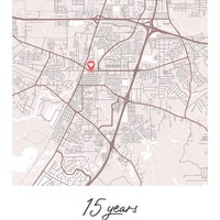 Custom Map Our First Home Map Valentines Day Gift for Him Anniversary ...
