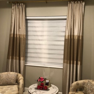 Luxury Curtain Panel Striped Patterned Fabric Bedroom Dining - Etsy