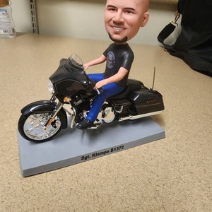 Custom Bobblehead on Motorcycle, Custom Racing Motorcycle Bobblehead ...