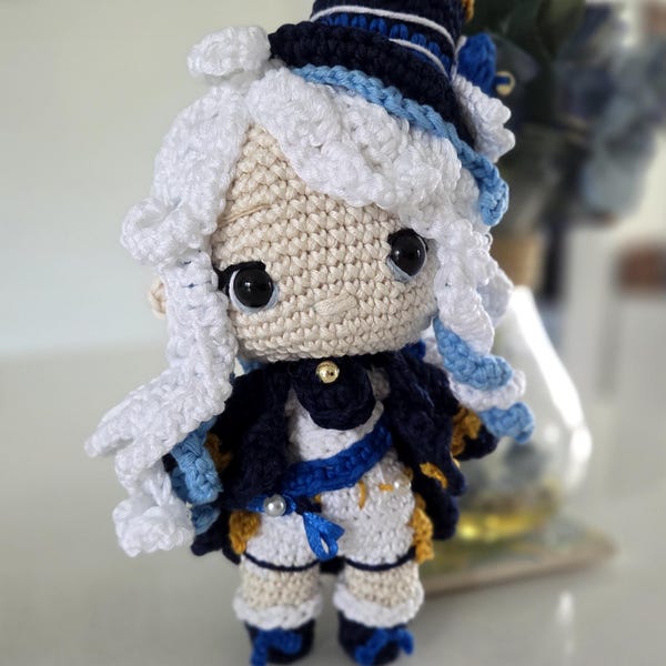 Crochet PDF Pattern: "furina" Chibi Amigurumi - Etsy