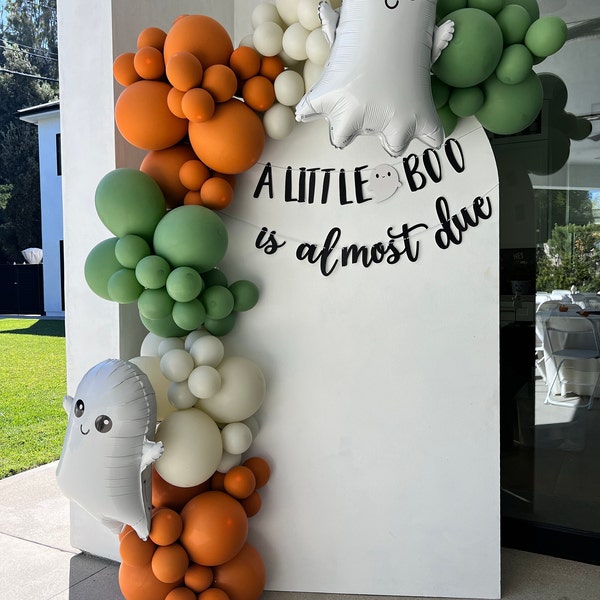 Ghost Balloon Little Ghost Balloon Boo I'm Two Spooky One Little Boo is ...