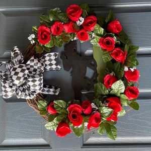 Derby Wreath, Horse Racing Wreath, Go Baby Go Wreath, Horse Wreath ...