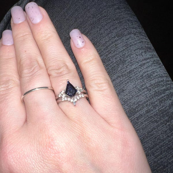 Custom Birth Flower Ring, Dainty Ring,engraved Name Ring,flower ...