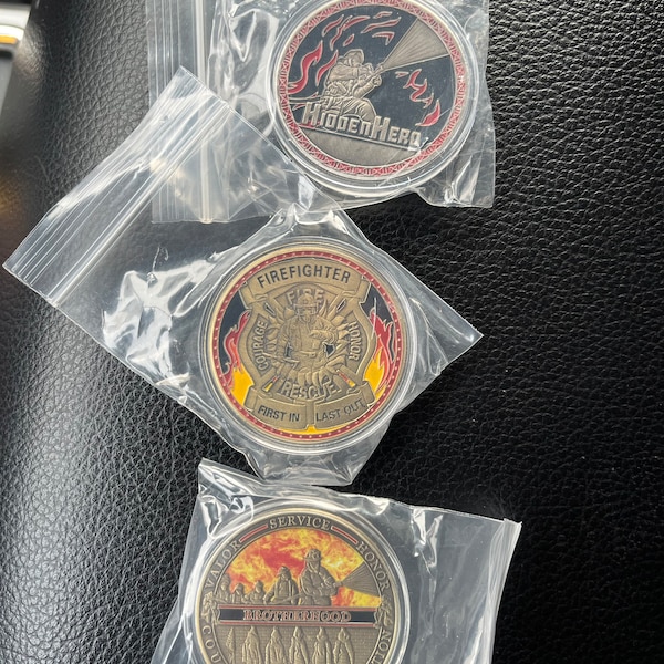 Firefighter Challenge Coin - Fireman Prayer Coin - Firefighter ...