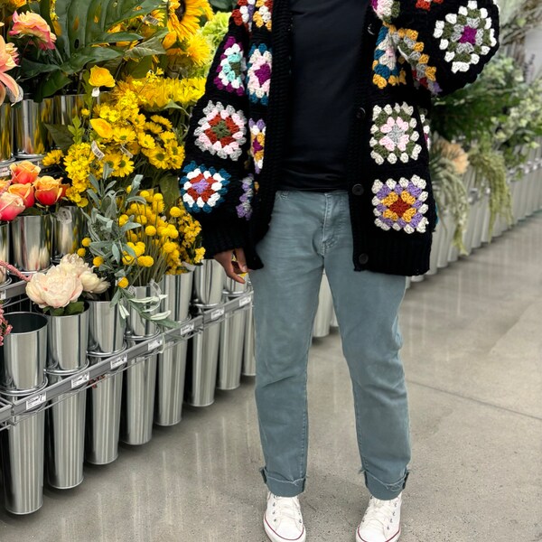 Granny Square Cardigan - Crochet Pattern - Downloadable PDF - Etsy