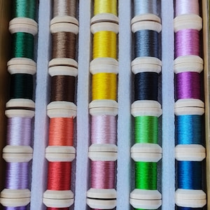 Embroidery Silk Spools Pack of 30 Spools Hand-dyed 100% Natural ...