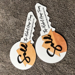 Key Sold Sign Closing Photo Prop Modern Key Sign for - Etsy