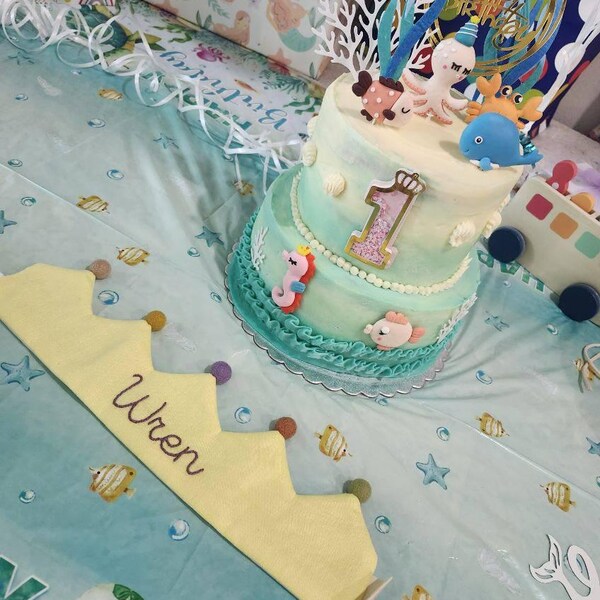 Number and Star Custom Linen Crown for Kids & Children's Birthday ...