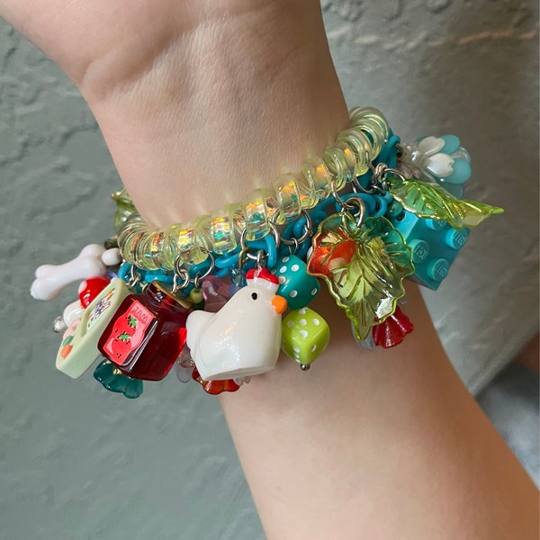 Colorful Clutter Necklace - Etsy