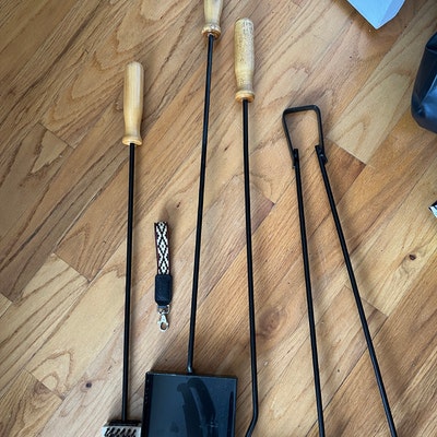 Premium Fireplace BBQ Pit Tools Set Fire Poker Tong Brush - Etsy