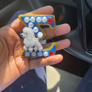 Sigma Gamma Rho Cane Letters Rubies and Pearls / Wrapped - Etsy