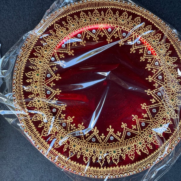 Beautiful HANDMADE Charger Plate,henna Plate,henna Party,wedding Decor ...