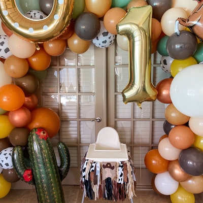 Wild West First Rodeo Birthday Party Decor for Boy Cowboy Balloon ...