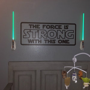 Star Wars the Force is Strong With This One Vinyl Wall Decal Sticker ...