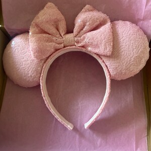 Pink Sequin Mouse Ears / Pink Disney Ears - Etsy