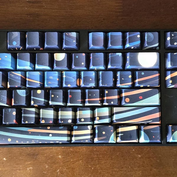 Russian Keycaps ISO Backlit Keycap Set, Black/white Pudding Keycap Set ...