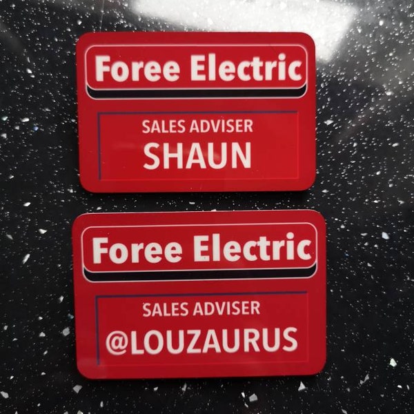 FOREE ELECTRIC Shaun of the Dead - Staff Name Badge - Novelty / Fancy ...
