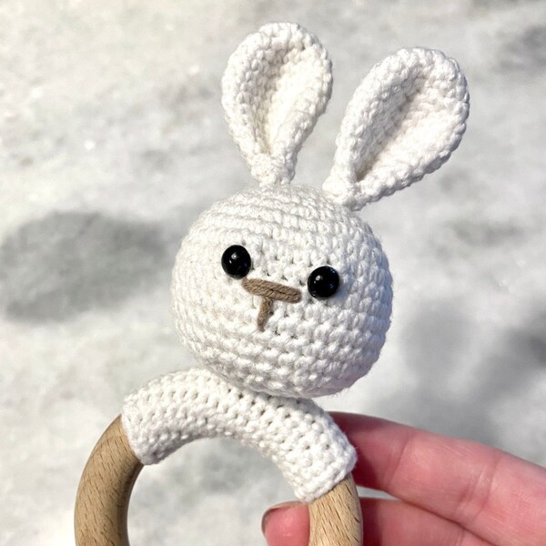 Bunny Rattle Nursery First Toy, Expecting Mum Gift, Newborn Baby ...