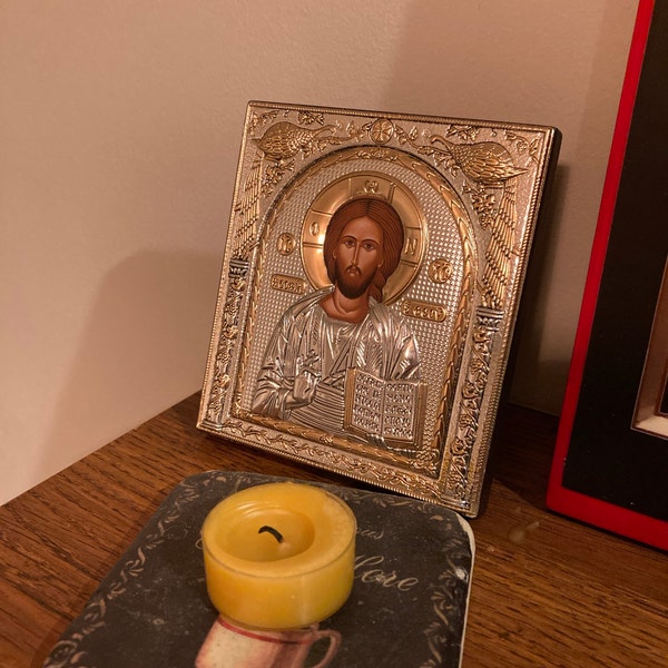 Jesus Christ the Wisdom of God Byzantine Silver Christian Orthodox Icon ...