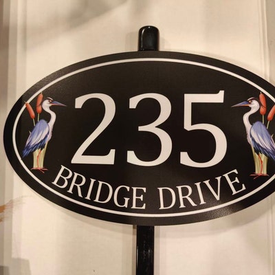 Address Sign Plain White With Stake - Etsy
