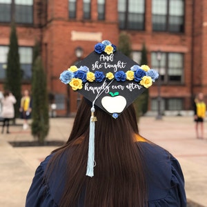 Graduation Flower Crown Graduation Cap Topper the End is Often | Etsy
