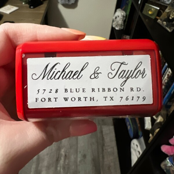 Custom Address Stamp Premium Self-inking or Rubber Return Address Stamp ...