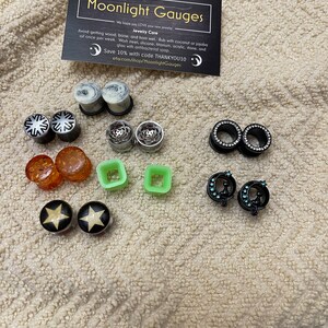 Pair Black Steel Diamond Gem Screw Fit Surgical Steel Tunnels - Etsy