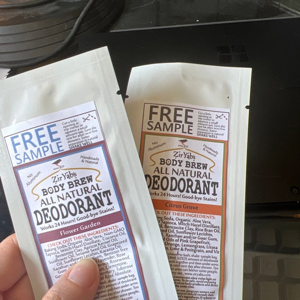 FREE Natural Deodorant Samples | Pack of Three - Etsy