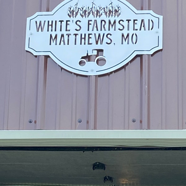 Custom Vintage Metal Farmhouse Sign - Family Farm Wall Art ...