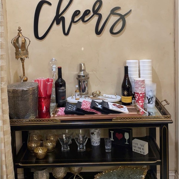 Cheers Sign, Wedding Decor, Wedding Decorations, Party Decorations ...