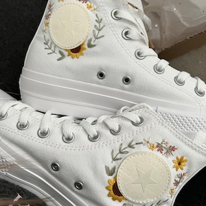 Embroidered Converse High Tops - Etsy