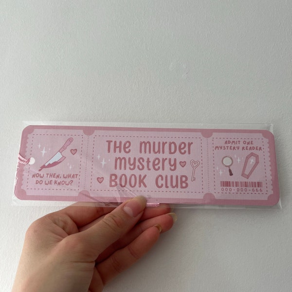 Murder Mystery Book Club Bookmark | Spooky Bookmark | Mystery Thriller ...