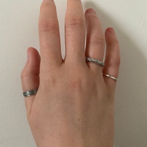 Hammered Sterling Silver Ring | Etsy