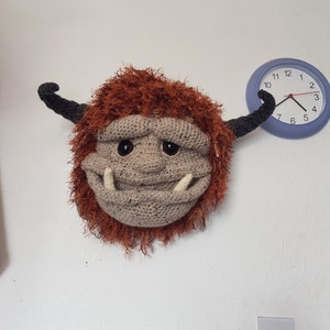 Huge Crochet Fluffy Monster Trophy Head, PDF PATTERN ONLY, Amigirumi ...