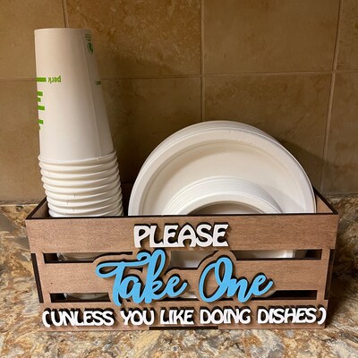 Plate Crate Svg, Plate and Cup Holder Svg, Paper Plates Caddy File ...
