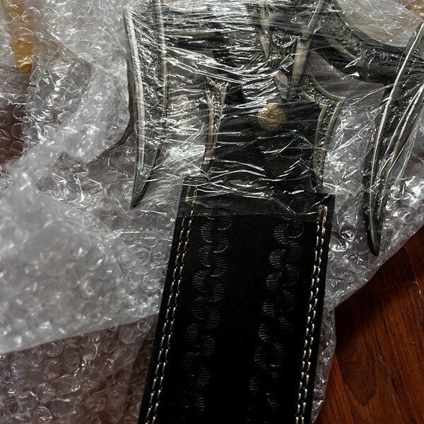 Handmade Forged Damascus Steel Short Sword With Leather Cover, Medieval ...