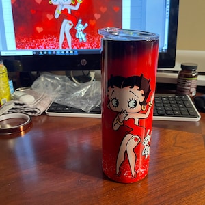 Betty Boop Valentines 20oz Full Wrap Tumbler PNG Design - Etsy