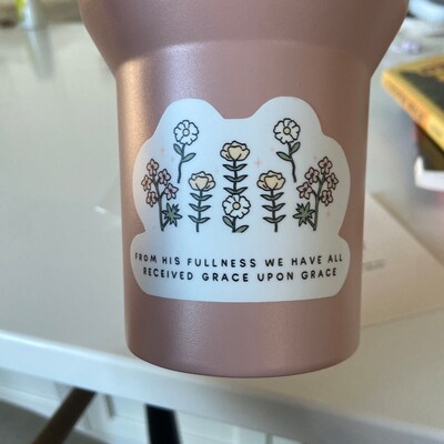 Grace Upon Grace Sticker Faith Stickers Christian Stickers Water Bottle ...