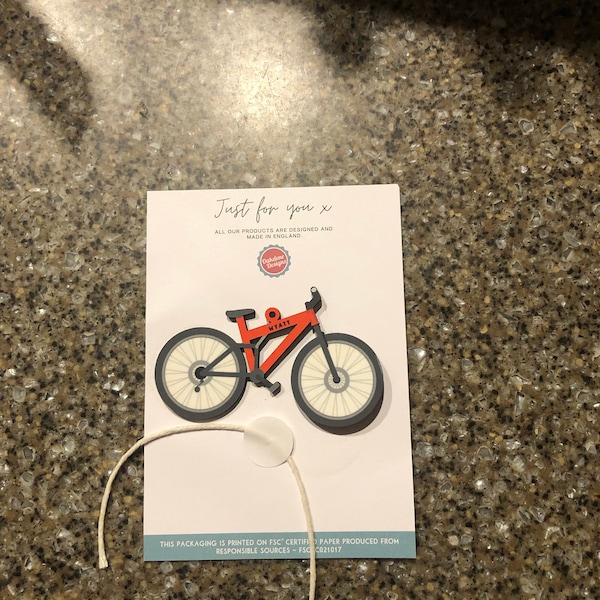 Personalised Bike Christmas Tree Decoration - Etsy